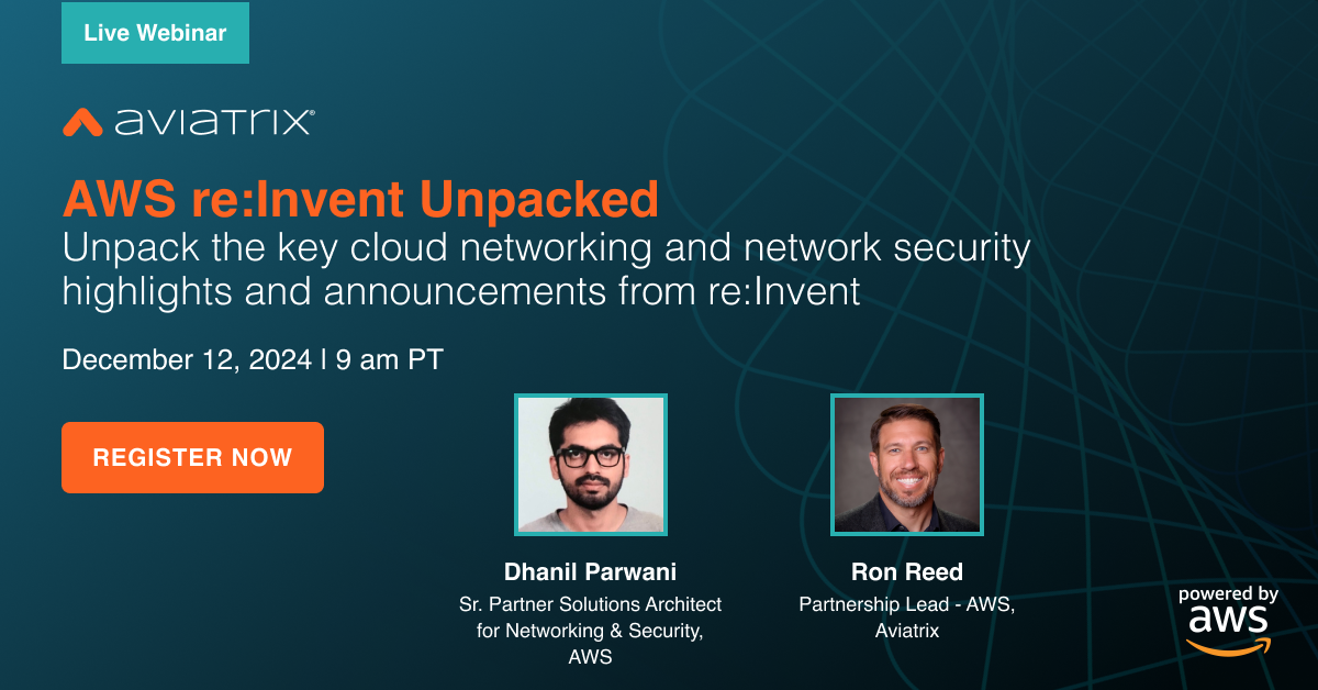 AWS reinvent unpacked webinar